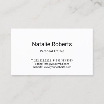 Professional Girl Personal Trainer Fitness Business Card | Zazzle