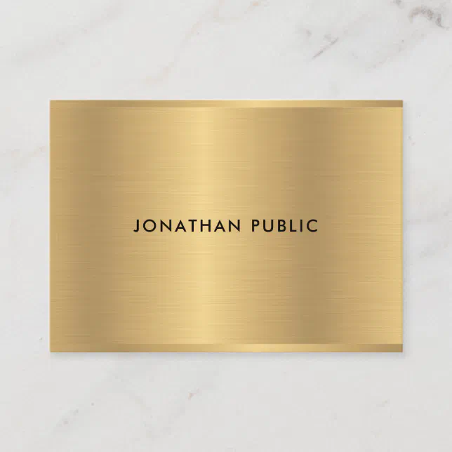 Professional Glamour Gold Template Elegant Modern Business Card | Zazzle