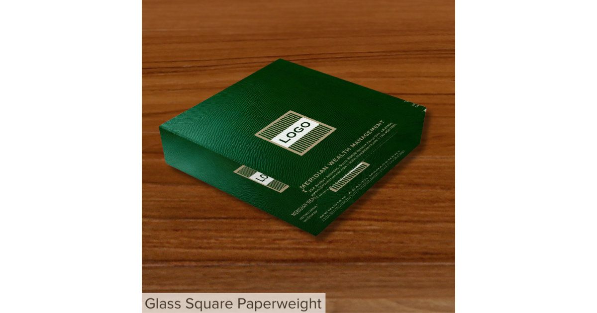 Professional Glass Paperweight Custom Logo | Zazzle