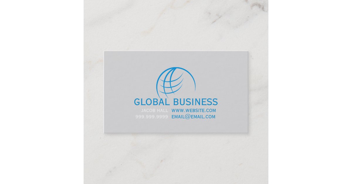 Professional Globe Earth Business Card | Zazzle