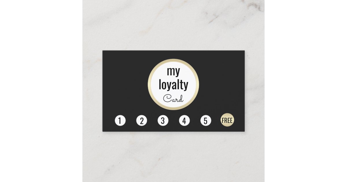 Professional Gold Black Customer Loyalty 6 Punch | Zazzle