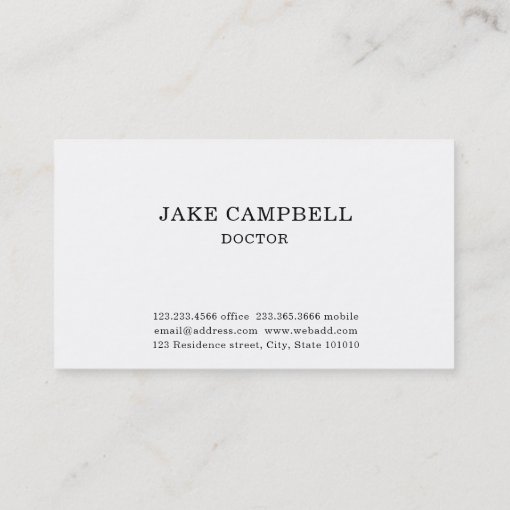 Professional Gold Doctor Medicine Symbol Business Card | Zazzle