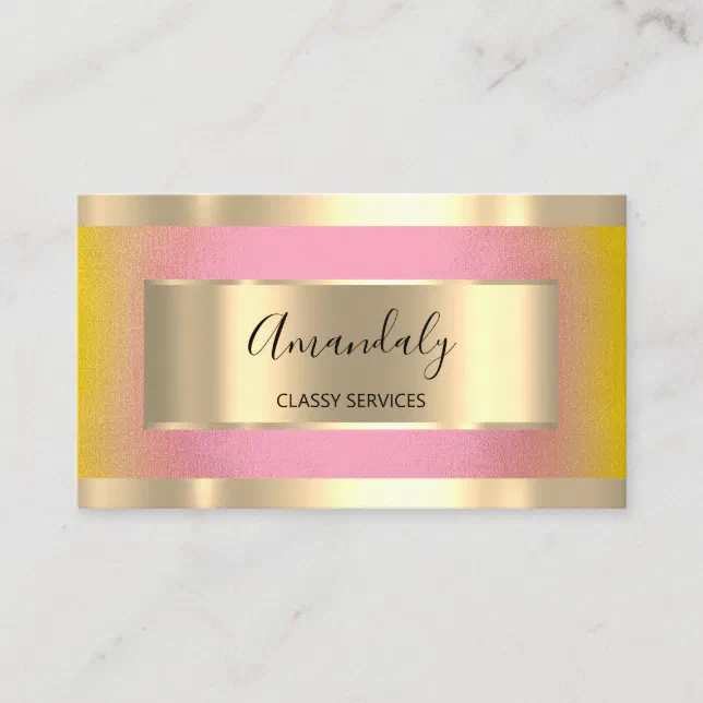 Professional Gold Framed Elegant Yellow Rose Business Card | Zazzle