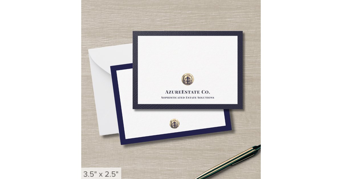 Professional Gold Seal Logo Note Card | Zazzle
