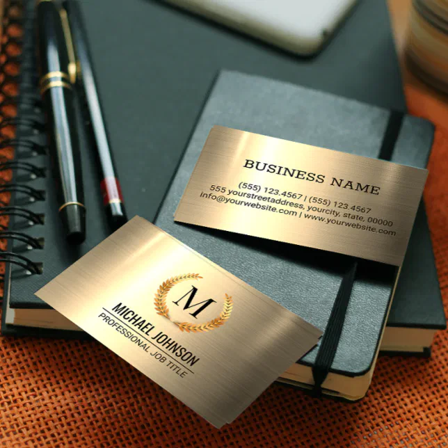 Professional Gold Stainless Steel Metal Business Card | Zazzle