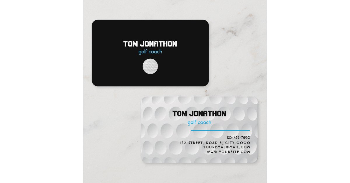 Professional Golf Coach Business Card | Zazzle