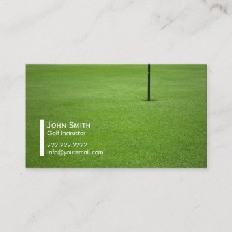Professional Golf Instructor Business Card | Zazzle