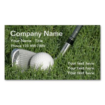 Professional Golf Lessons Business Card Magnet | Zazzle