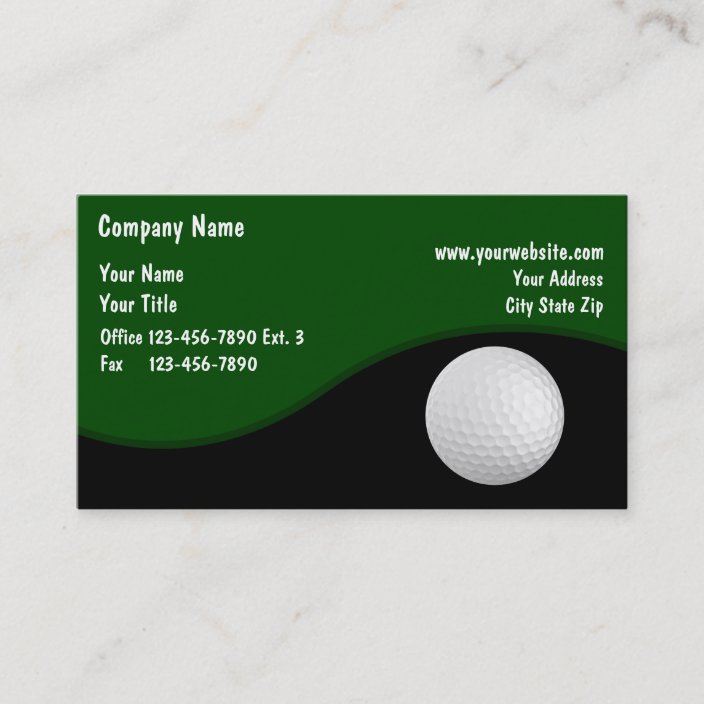 Professional Golf Theme Business Card | Zazzle.com