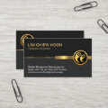 Professional Gray Layers Gold Manpower Business Card | Zazzle