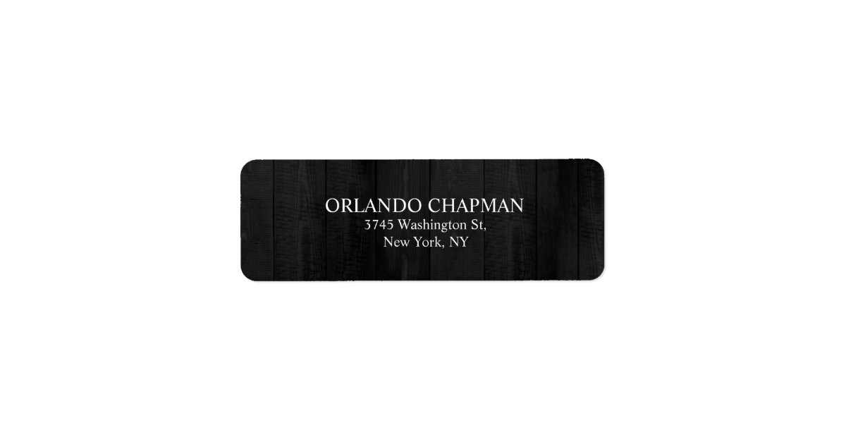 Professional Gray Wood Design Simple Plain Elegant Label | Zazzle