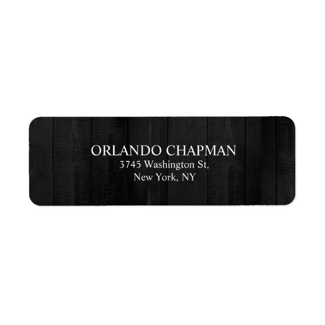 Professional Gray Wood Design Simple Plain Elegant Label | Zazzle