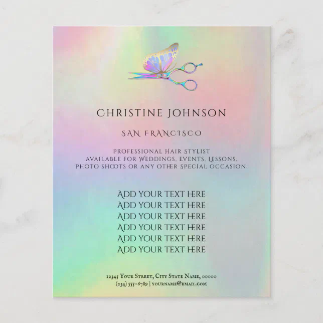 professional hair stylist flyer | Zazzle