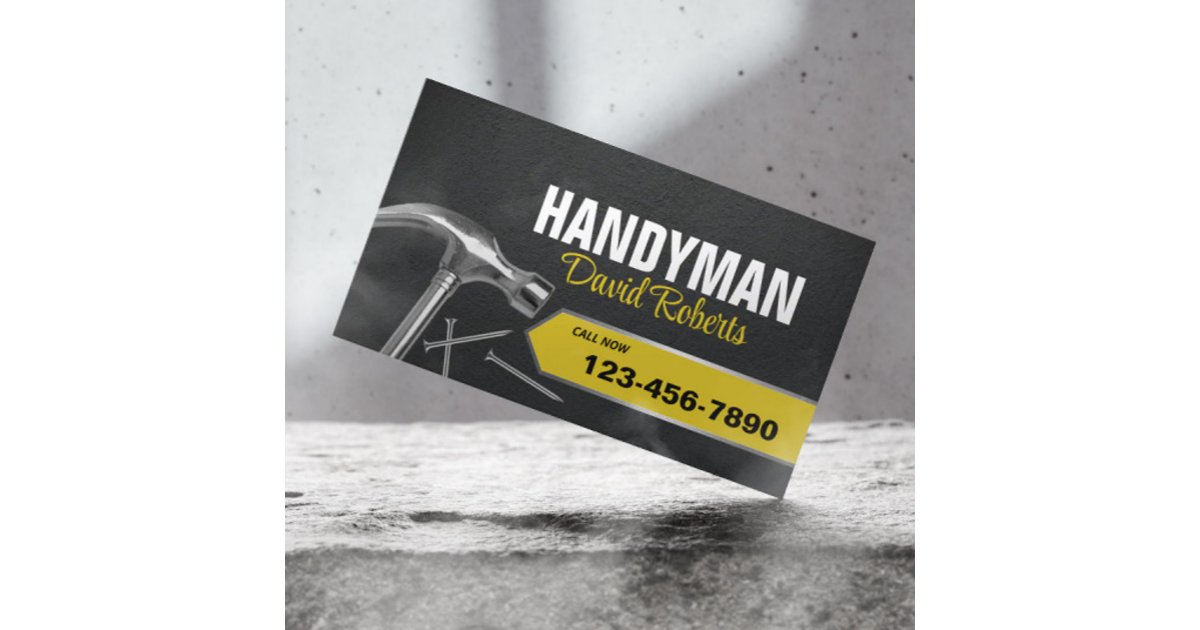 Professional Handyman Repair & Maintenance Service Business Card | Zazzle