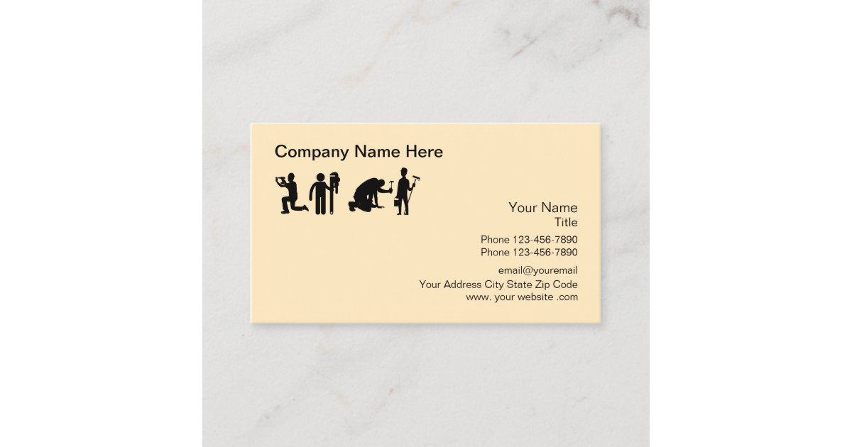Professional Handyman Services Business Card | Zazzle