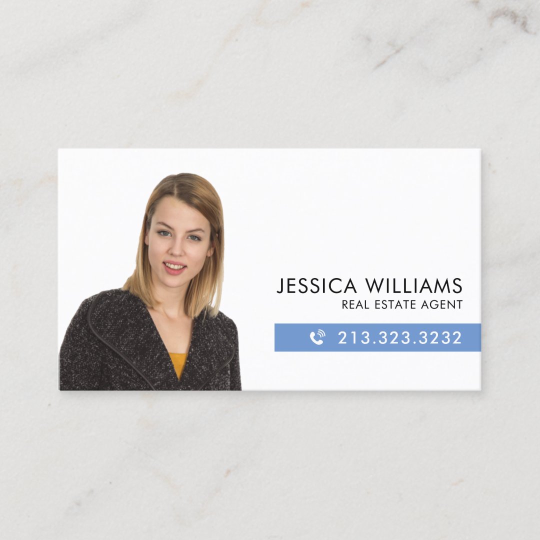 Professional Headshot Business Card | Zazzle