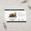 Professional Heavy Equipment Construction Company Business Card | Zazzle