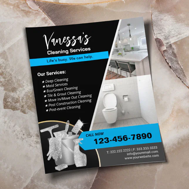 Professional Home Cleaning Maid Service Flyer | Zazzle