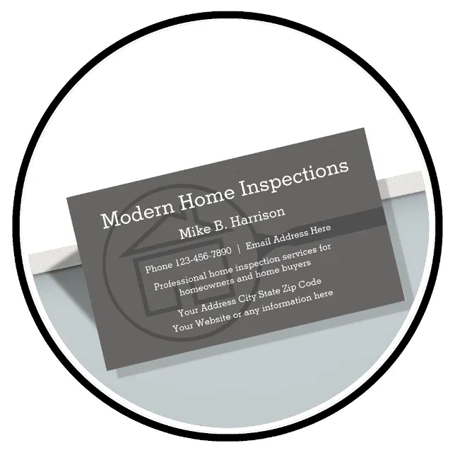 Professional Home Inspection Modern Design Business Card | Zazzle