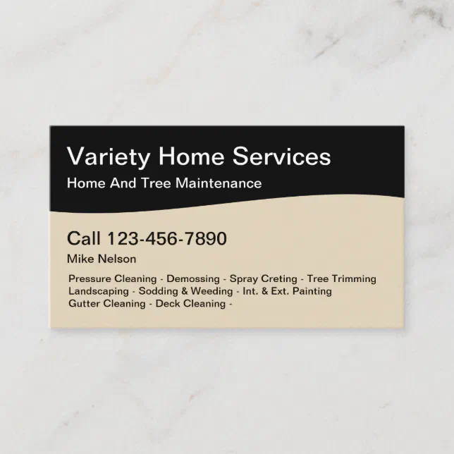 Professional Home Services Business Card | Zazzle