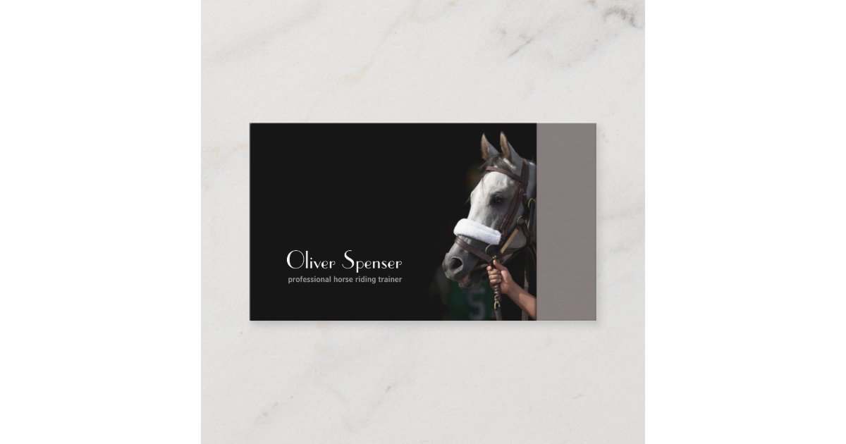 Professional Horseback Riding Trainer Card | Zazzle