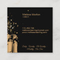Professional House Cleaning Maid Gold Glitter Bus Square Business Card ...