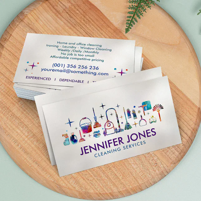 Professional House Cleaning Services Business Card | Zazzle