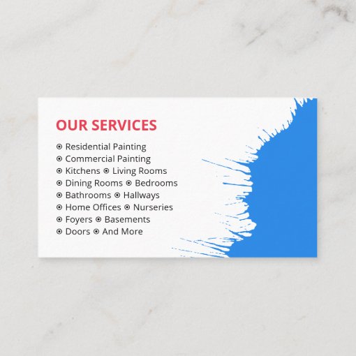 Professional House Painter Photo Paint Contractor Business Card | Zazzle