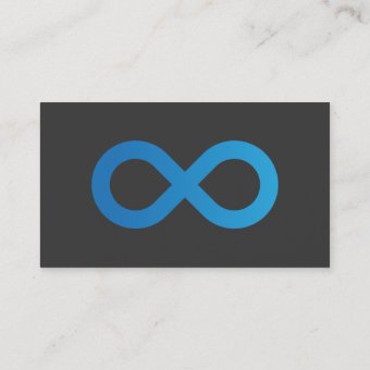 Professional Infinity Symbol in Blue Business Card | Zazzle