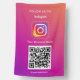 Professional Instagram Logo Follow Me Qr Code House Flag | Zazzle