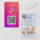 Professional Instagram Photo Follow Me Qr Code Business Card | Zazzle