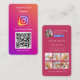 Professional Instagram Photo Follow Me Qr Code Business Card | Zazzle
