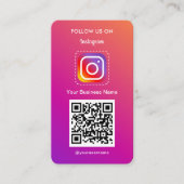 Professional Instagram Photo Follow Me Qr Code Business Card | Zazzle