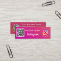 Professional Instagram Photo Follow Me Qr Code Min Mini Business Card ...