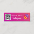 Professional Instagram Photo Follow Me Qr Code Mini Business Card | Zazzle