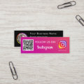 Professional Instagram Photo Follow Me Qr Code Mini Business Card | Zazzle