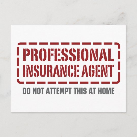 Professional Insurance Agent Postcard | Zazzle.com