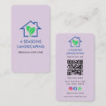 Professional Landscaping Lawn Care Logo Qr Code Business Card | Zazzle