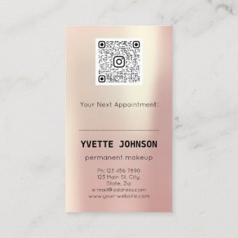 Professional Lashes Brows Makeup Logo QR Code Business Card | Zazzle
