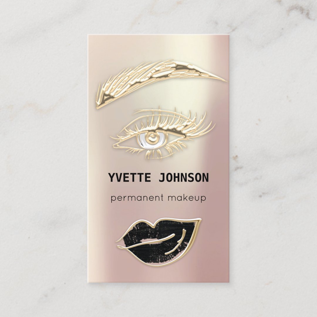 Professional Lashes Brows Makeup Logo QR Code Business Card | Zazzle