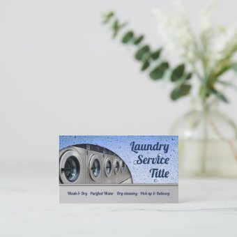 Professional Laundry Service Business Card | Zazzle