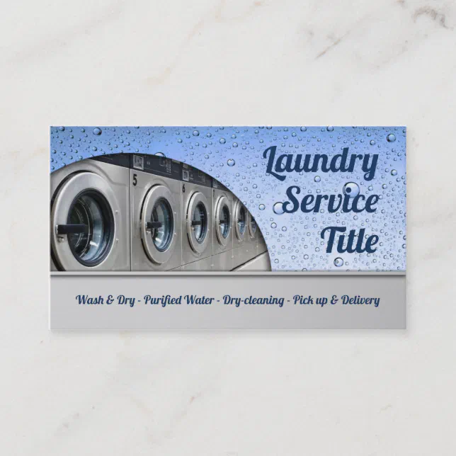 Professional Laundry Service Business Card | Zazzle