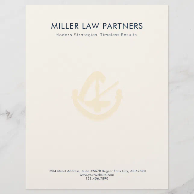 Professional Legal Business Letterhead | Zazzle