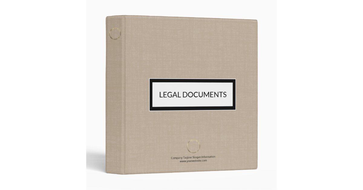Professional Legal Documents Binder | Zazzle