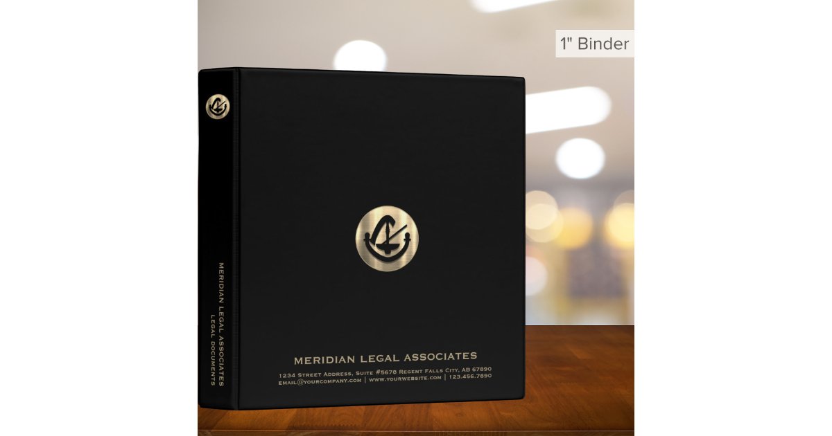 Professional Legal Presentation Binder | Zazzle