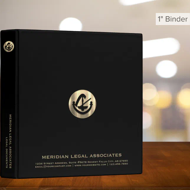 Professional Legal Presentation Binder | Zazzle
