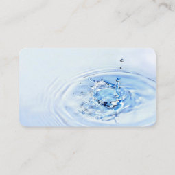 Professional Light Blue Water Splash Business Card | Zazzle