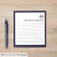 Professional Lined Navy White Monogram Notepad | Zazzle