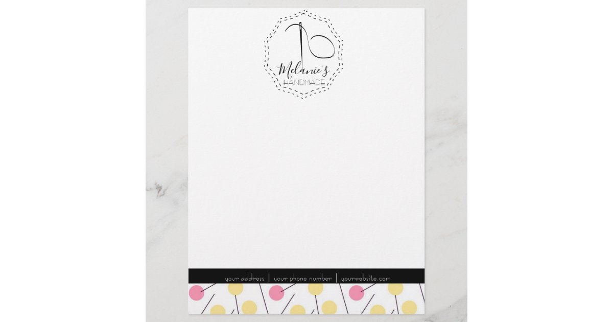 Professional Logo Letterhead-Tailor Seamstress Letterhead | Zazzle