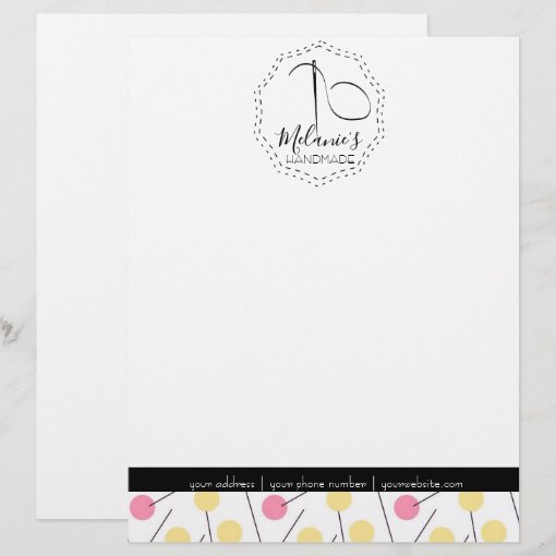 Professional Logo Letterhead-Tailor Seamstress Letterhead | Zazzle